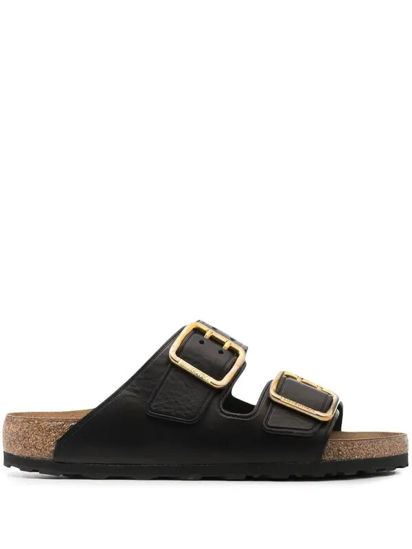 BIRKENSTOCK Double-strap Leather Sandals - Black