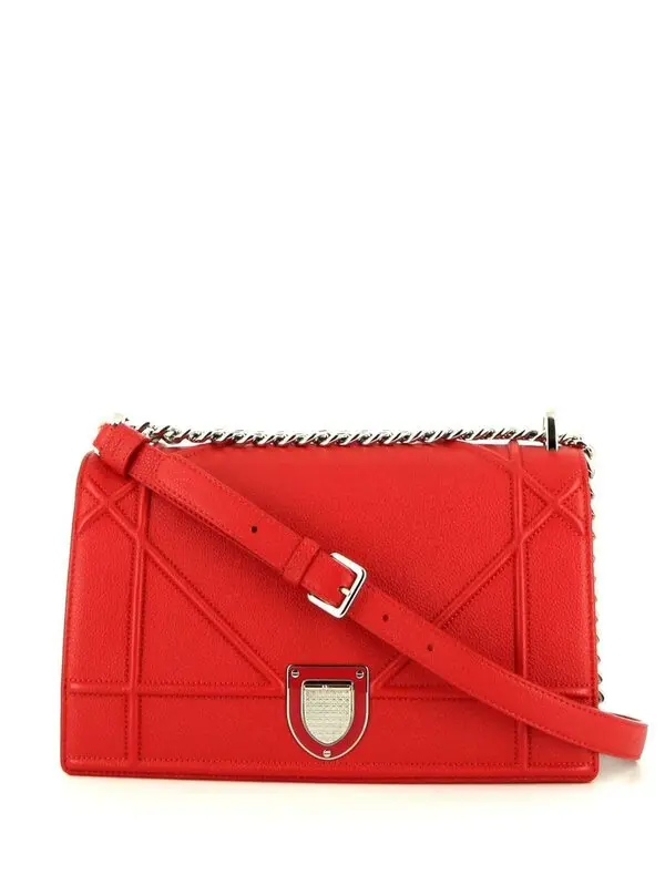 Dior 2010s Diorama Shoulder Bag - Red