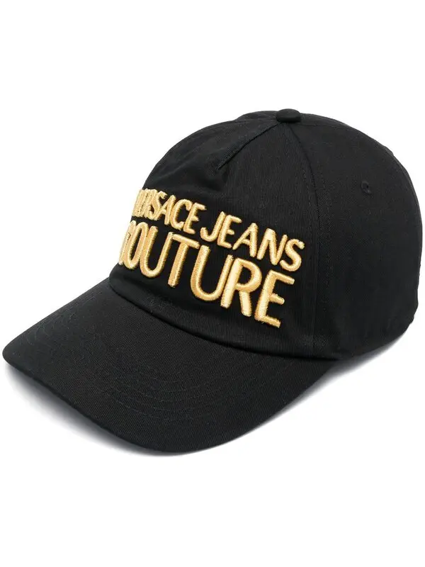 Versace Metallic-logo Baseball Cap - Black