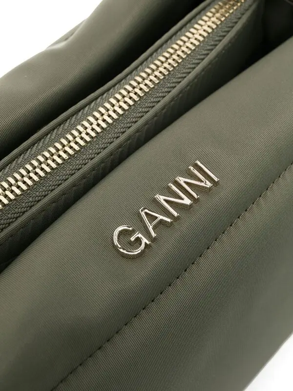 Ganni Medium Pillow Shoulder Bag - Green | Editorialist