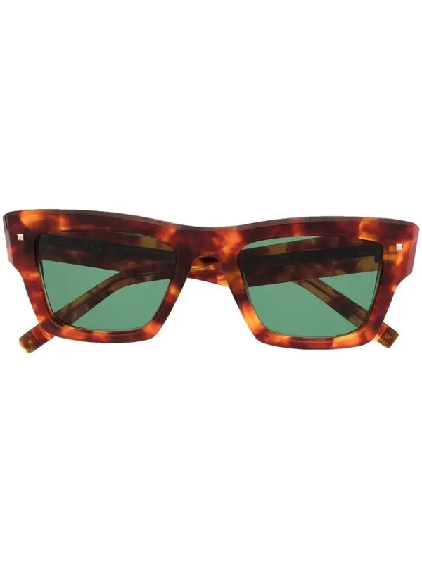 Valentino Garavani Rockstud Square-frame Sunglasses - Brown