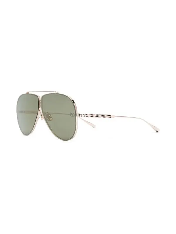 Valentino Garavani Rockstud Aviator Sunglasses - Gold