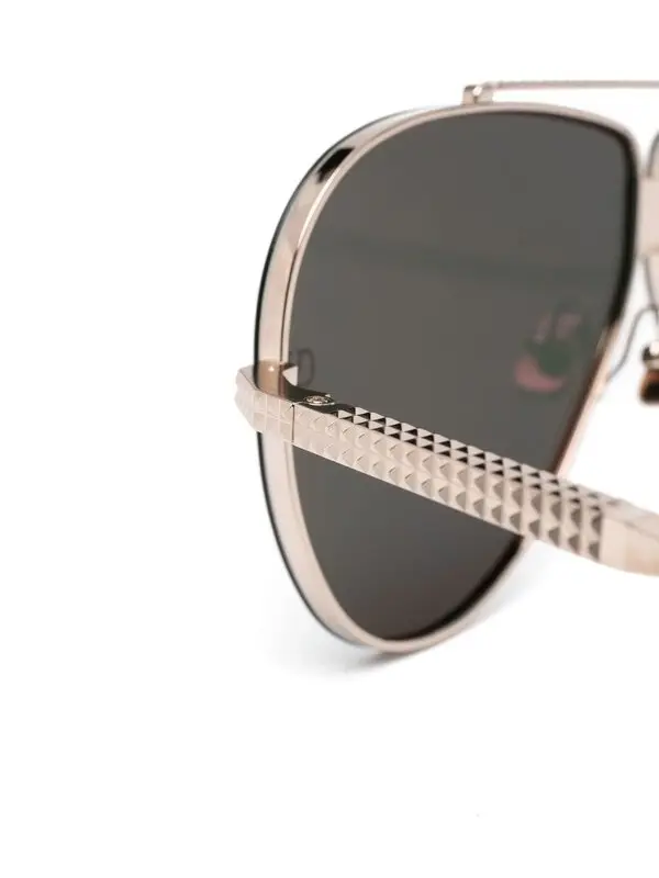 Valentino Garavani Rockstud Aviator Sunglasses - Gold