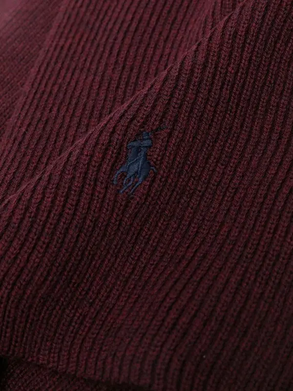 Polo Ralph Lauren Ribbed Embroidered-logo Scarf
