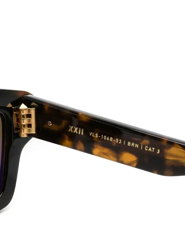 Valentino Garavani Rockstud Square-frame Sunglasses - Brown