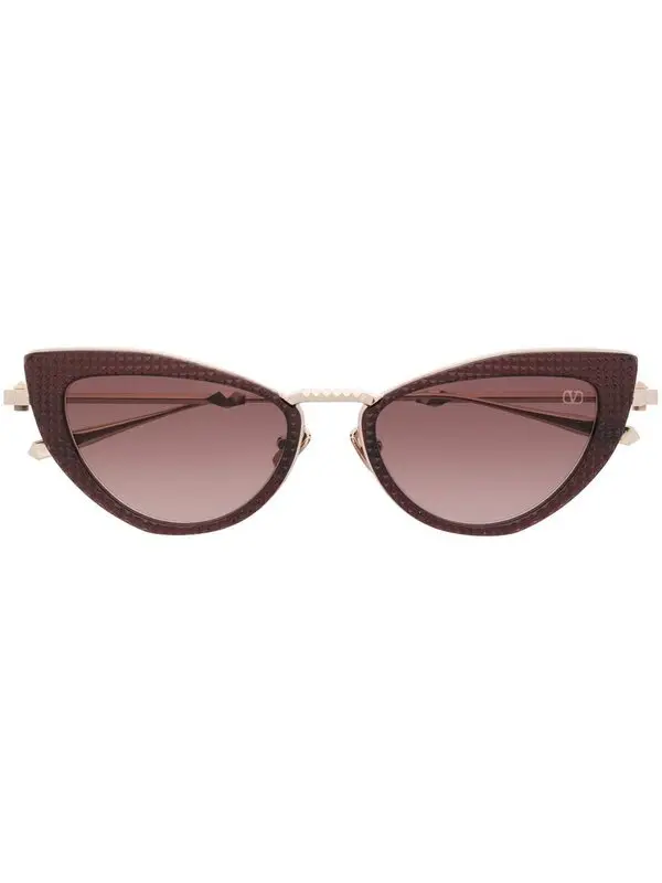 Valentino Garavani Rockstud Cat-eye Sunglasses - Gold