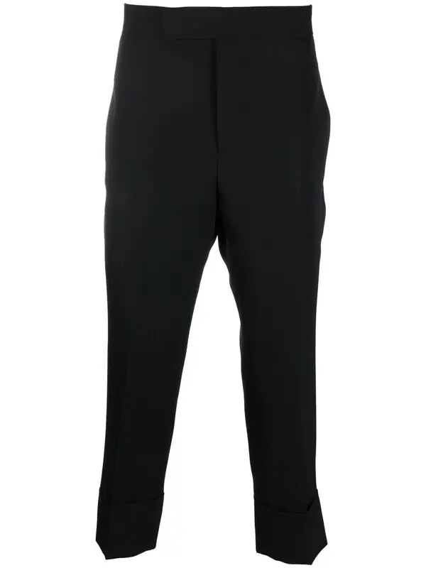 SAPIO Cropped Wool Trousers - Black