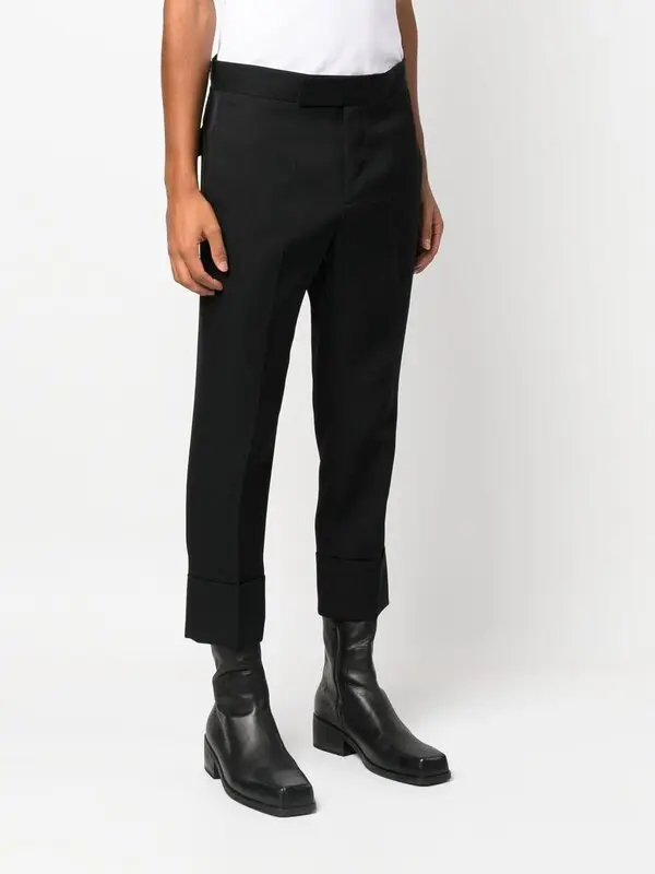 SAPIO Cropped Wool Trousers - Black