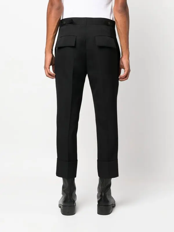 SAPIO Cropped Wool Trousers - Black