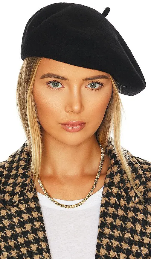Hat Attack Classic Wool Beret - Black