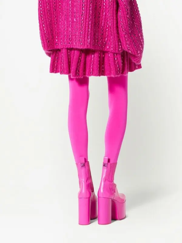 Valentino Garavani Embroidered Knitted Mini Skirt