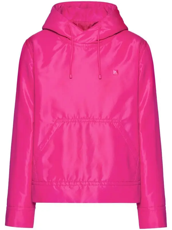 Valentino Garavani Stud-detail Padded Hoodie - Pink