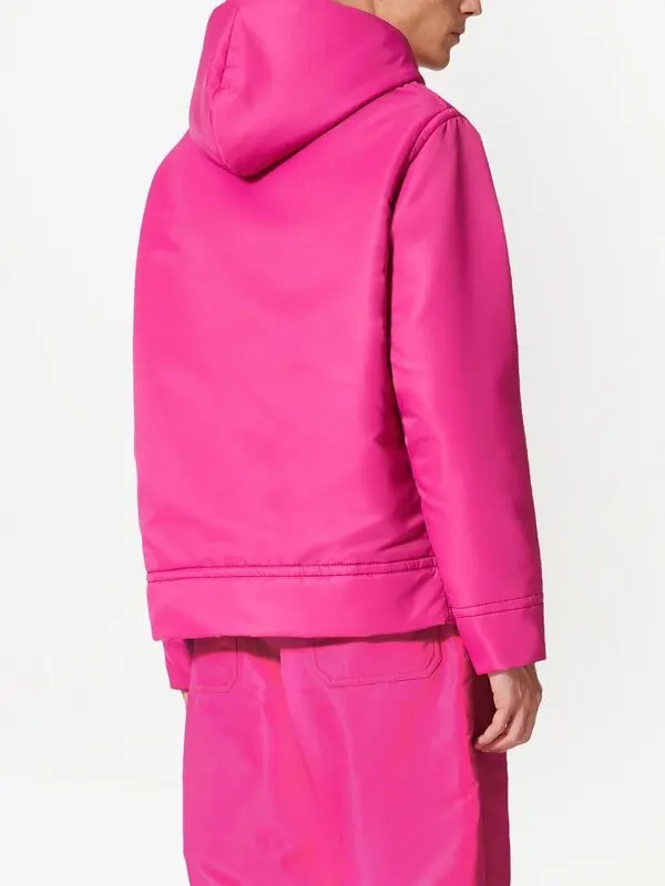 Valentino Garavani Stud-detail Padded Hoodie - Pink