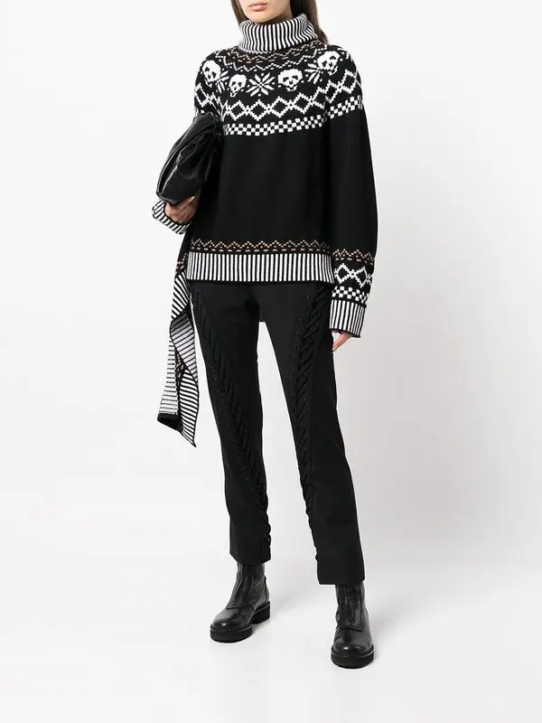 Monse Wool Intarsia-knit Roll-neck Jumper