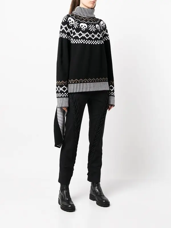 Monse Wool Intarsia-knit Roll-neck Jumper