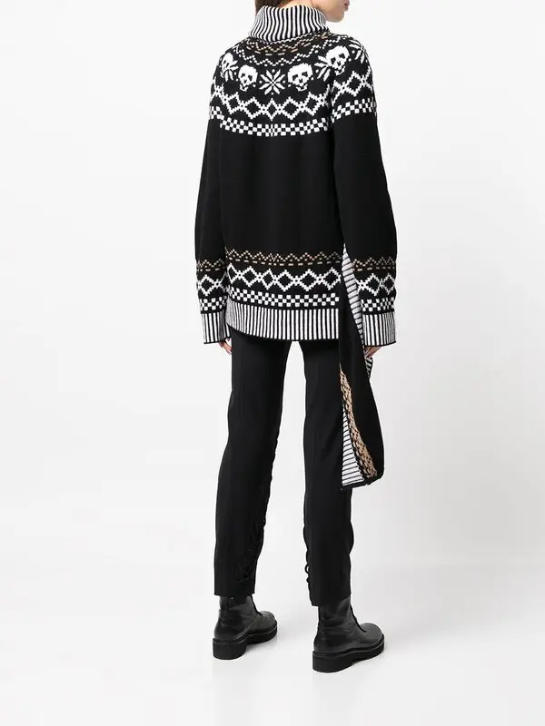 Monse Wool Intarsia-knit Roll-neck Jumper