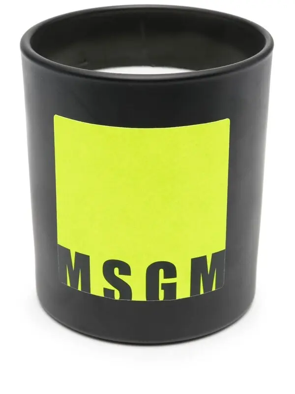 MSGM Logo-print Citronella Candle - Black