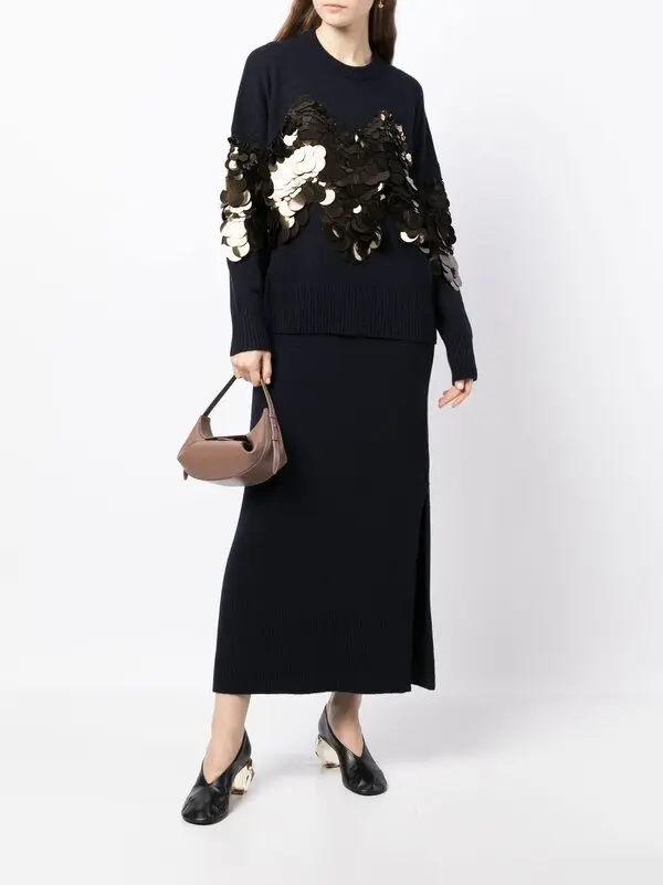 Altuzarra High-waisted Knitted Midi Skirt
