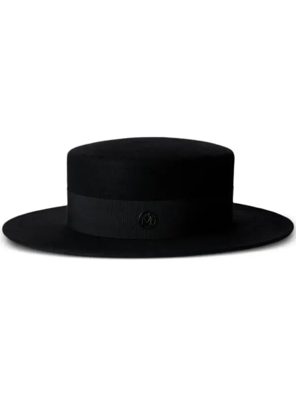 MAISON MICHEL Kiki Canotier Hat - Black
