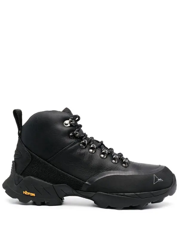 ROA Lace-up Leather Boots - Black