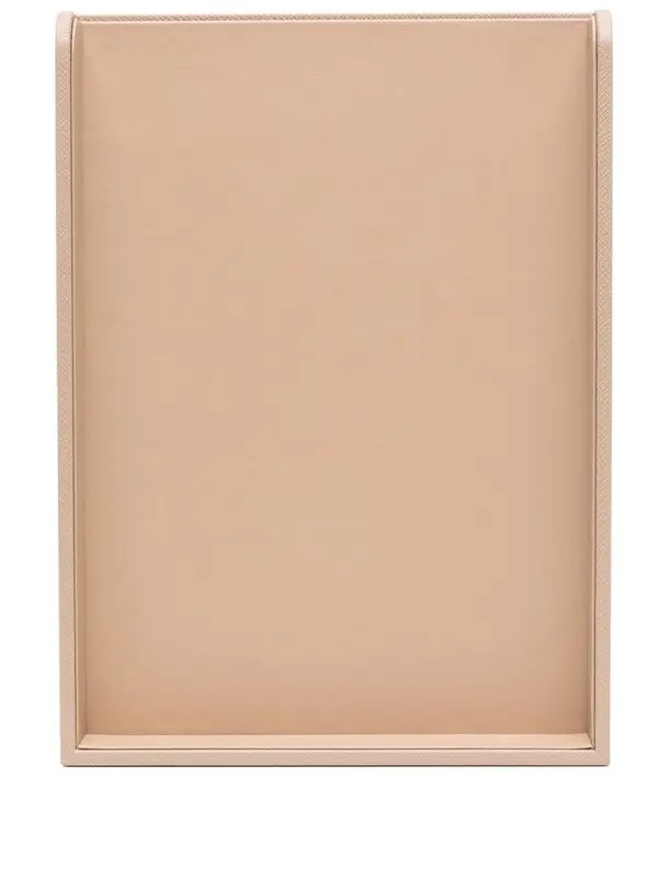 Smythson Rectangle-shape Leather Tray - Neutrals