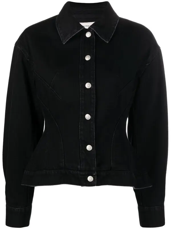 Alexander McQueen Peplum Denim Jacket