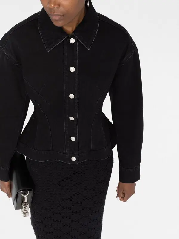 Alexander McQueen Peplum Denim Jacket