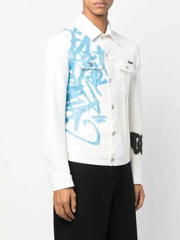 Dolce & Gabbana Graffiti-print Denim Jacket