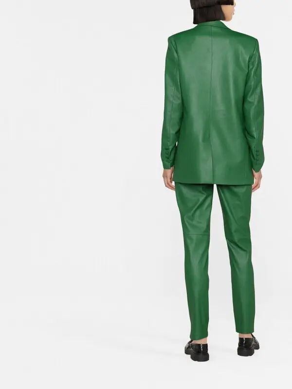 BLANCA VITA Polished-finish Single-breasted Blazer - Green