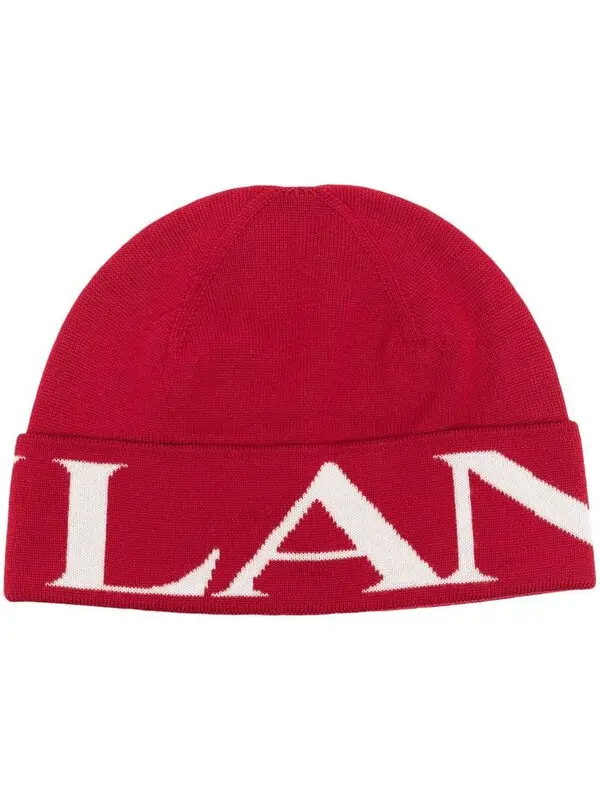 LANVIN Intarsia-logo Wool Beanie