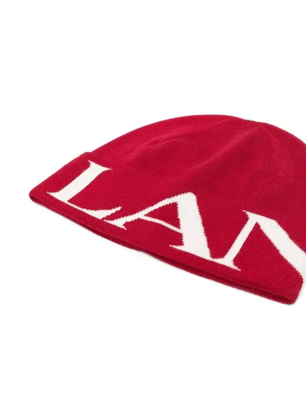 LANVIN Intarsia-logo Wool Beanie