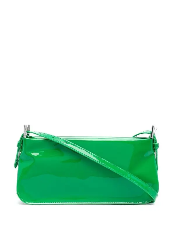 By Far Dulce Patent Leather Shoulder Bag - Green
