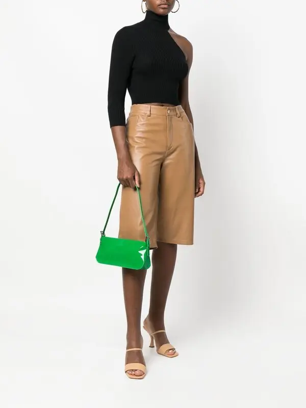 By Far Dulce Patent Leather Shoulder Bag - Green