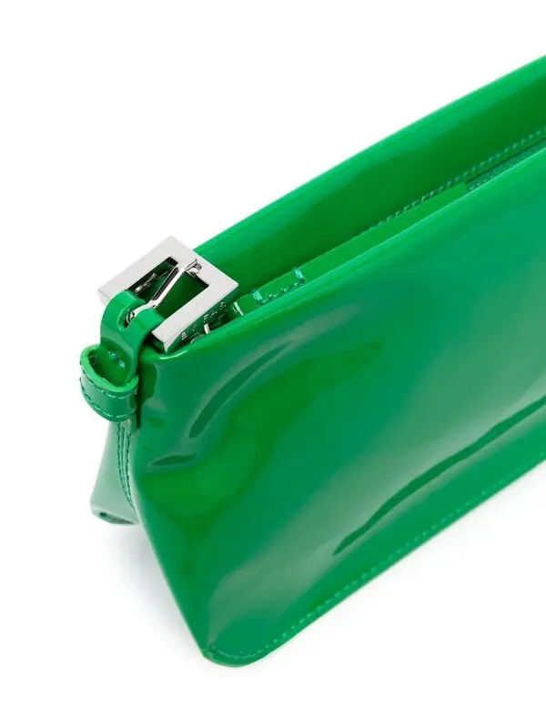 By Far Dulce Patent Leather Shoulder Bag - Green