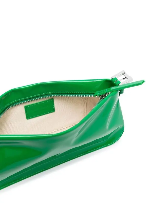 By Far Dulce Patent Leather Shoulder Bag - Green