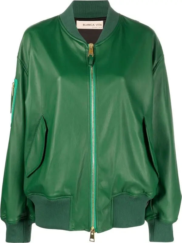 BLANCA VITA Zip-fastening Bomber Jacket