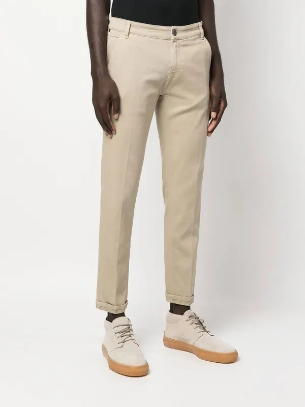 PT TORINO Mid-rise Slim-fit Jeans - Neutrals