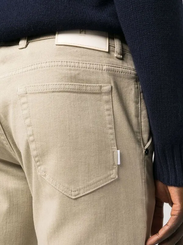 PT TORINO Mid-rise Slim-fit Jeans - Neutrals