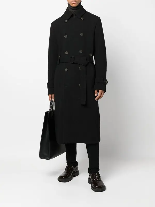 FORME D'EXPRESSION Belted Double-breasted Trench Coat