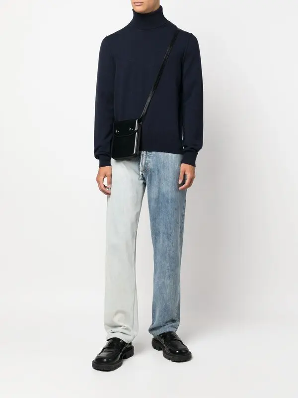 MAISON MARGIELA High-neck Cashmere Jumper - Blue