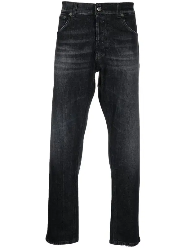 DONDUP Low-rise Straight-leg Jeans - Black
