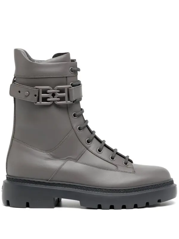 Bally Gioele Leather Boots - Grey