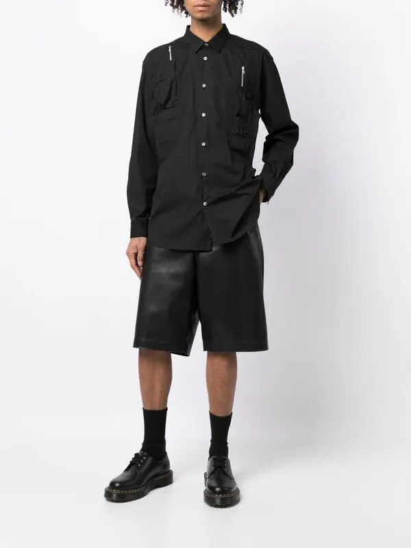Comme Des Garçons Zip-pocket Long-sleeve Shirt