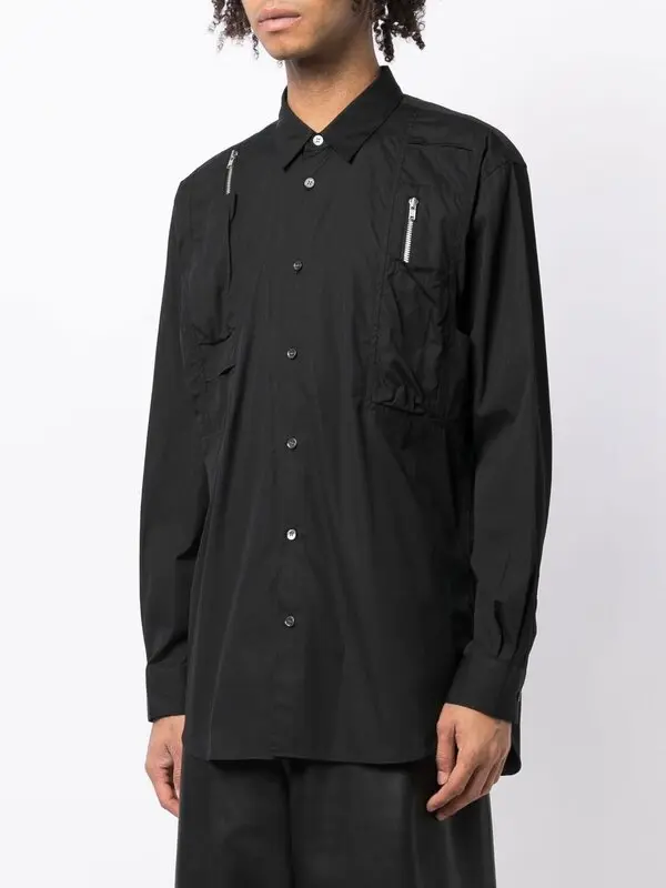 Comme Des Garçons Zip-pocket Long-sleeve Shirt