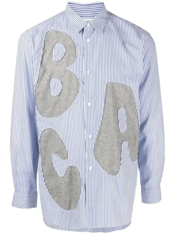 Comme Des Garçons Alphabet Patch-detail Long-sleeve Shirt