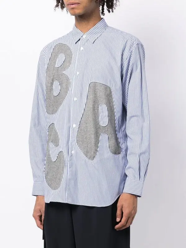 Comme Des Garçons Alphabet Patch-detail Long-sleeve Shirt