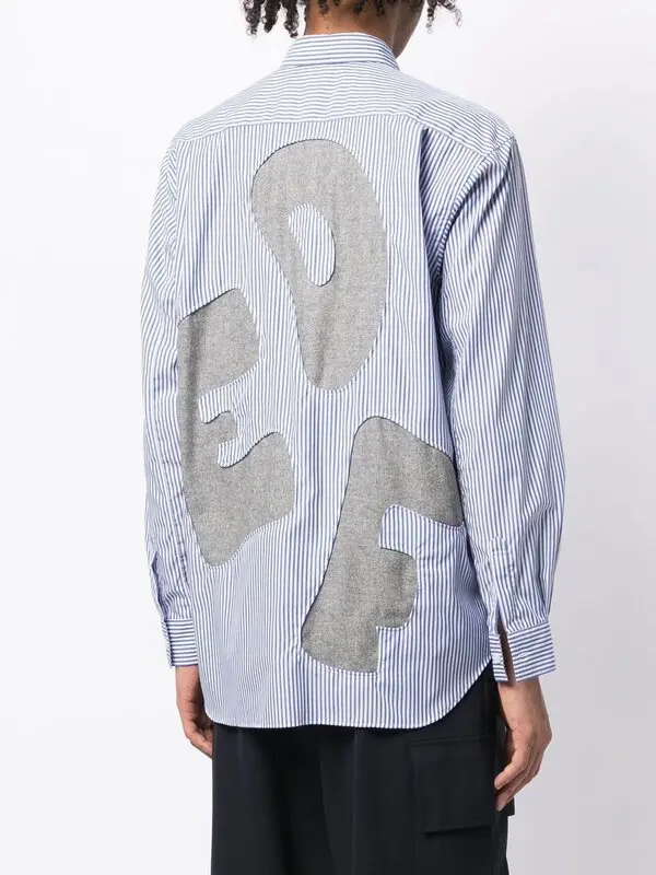 Comme Des Garçons Alphabet Patch-detail Long-sleeve Shirt