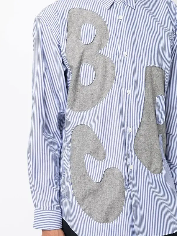 Comme Des Garçons Alphabet Patch-detail Long-sleeve Shirt