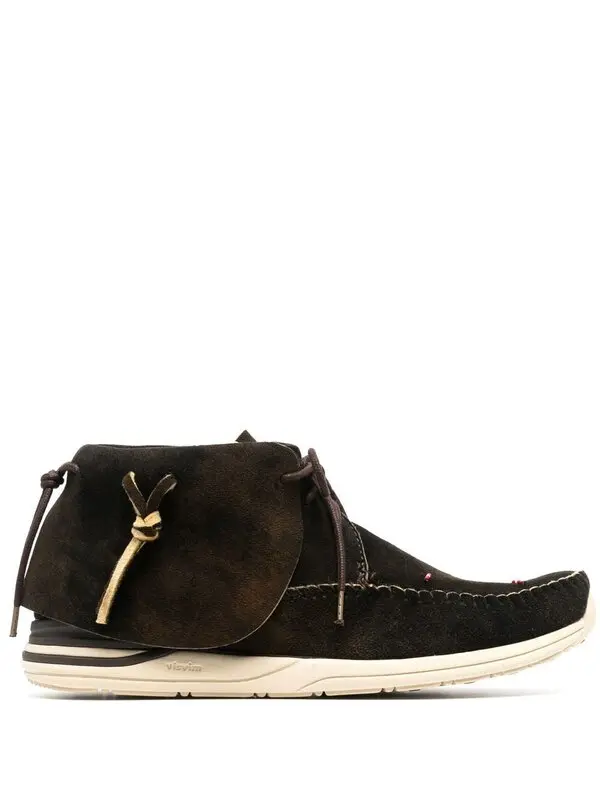 Visvim Lace-up Fringed Derby Shoes - Brown