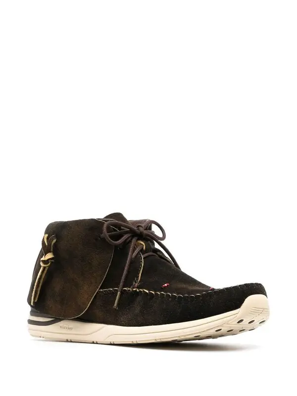 Visvim Lace-up Fringed Derby Shoes - Brown